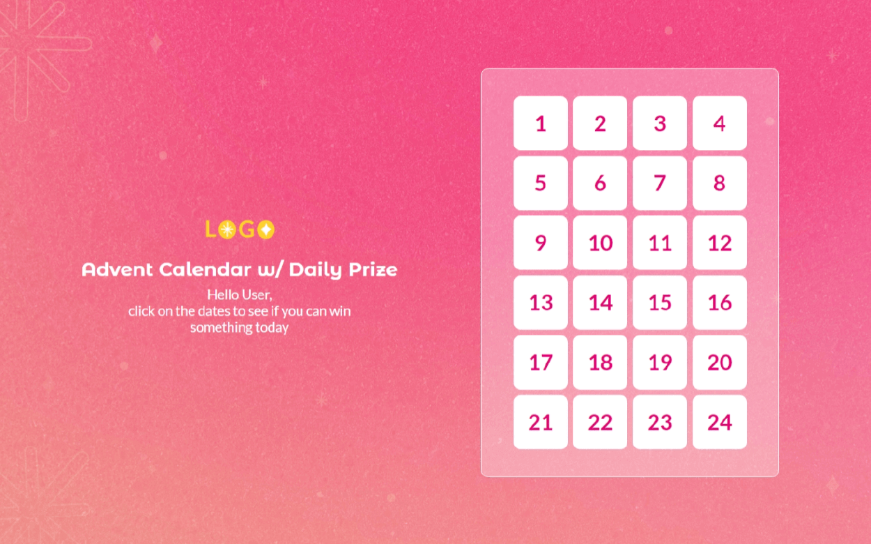 Achieve amazing results with an Online Advent Calendar template